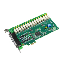 16-ch Relay and 16-ch Isolated Digital Input w/ digital filter & interrupt PCIe Card PCIE-1762H ...